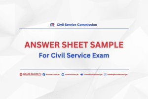 Answer Sheet Sample For Civil Service Exam (Downloadable PDF) – Civil ...