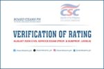VERIFICATION OF RATINGS: August 2024 Career Service Exam – Pen and ...