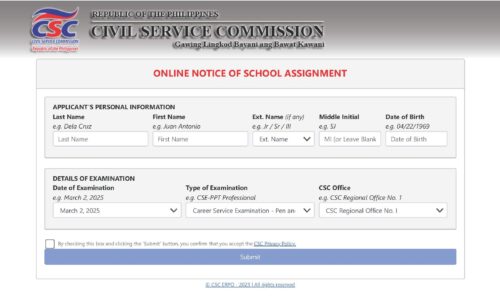 ROOM ASSIGNMENTS: March 2025 Civil Service Exam (Professional Level ...