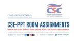 ROOM ASSIGNMENTS: March 2025 Career Service Exam – Pen & Paper Test ...