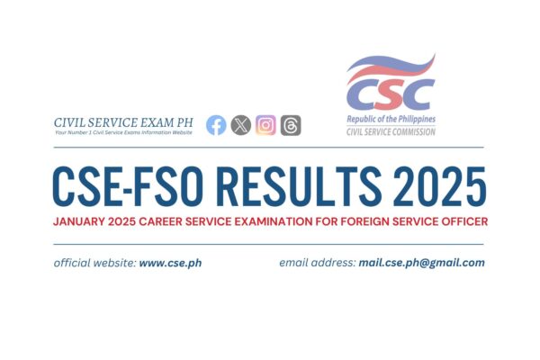 LIST OF PASSERS: January 2025 Career Service Examination for Foreign ...