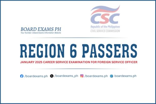 REGION 6 PASSERS: January 2025 Career Service Examination for Foreign ...