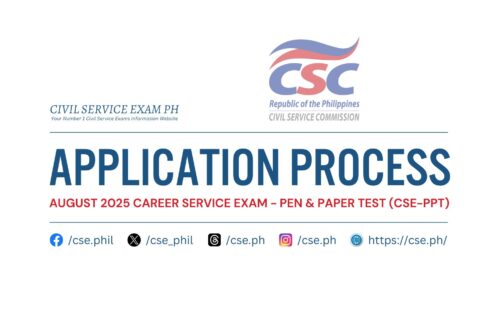 APPLICATION PROCESS: August 2025 Career Service Exam – Pen and Paper ...