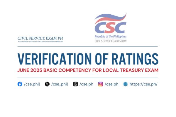 VERIFICATION OF RATINGS – Civil Service Exam PH