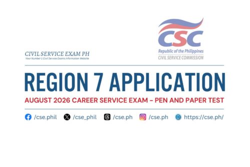 REGION 7 (Application Process): August 2026 Career Service Exam – Pen ...